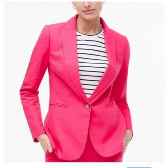 J. Crew | Jackets & Coats | J Crew Womens Linen Blend Holland Casual ...